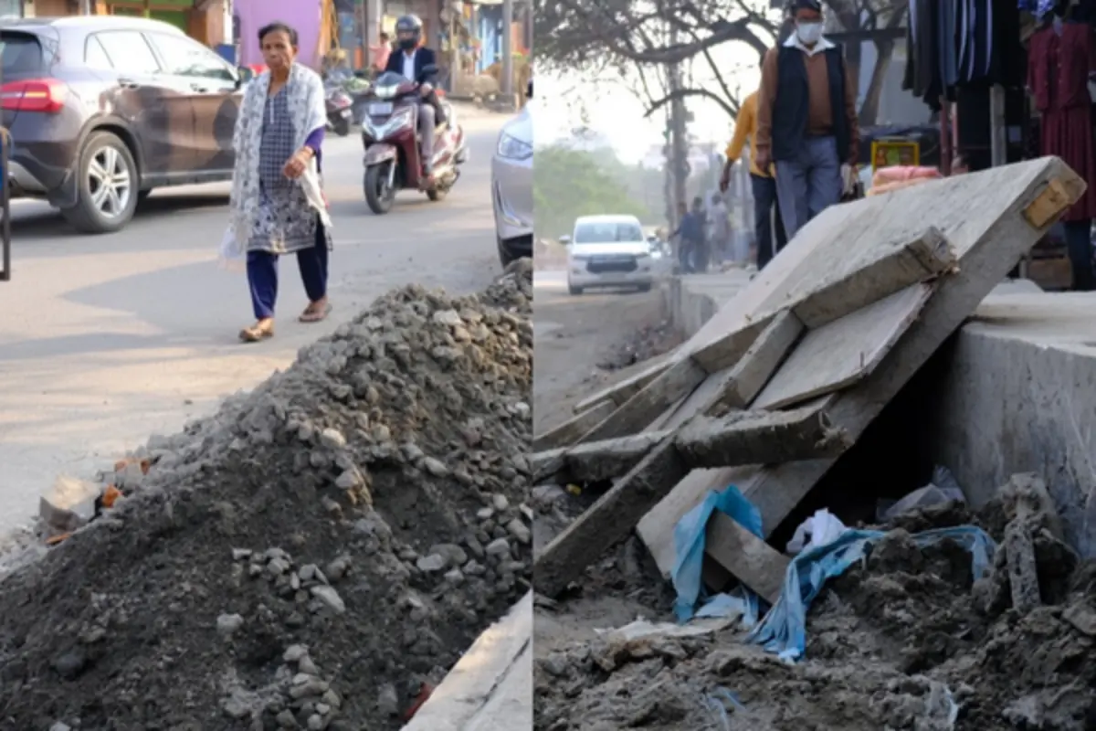 PWD Contractors Turn Guwahati Roads Untidy & Chaotic For Commuters