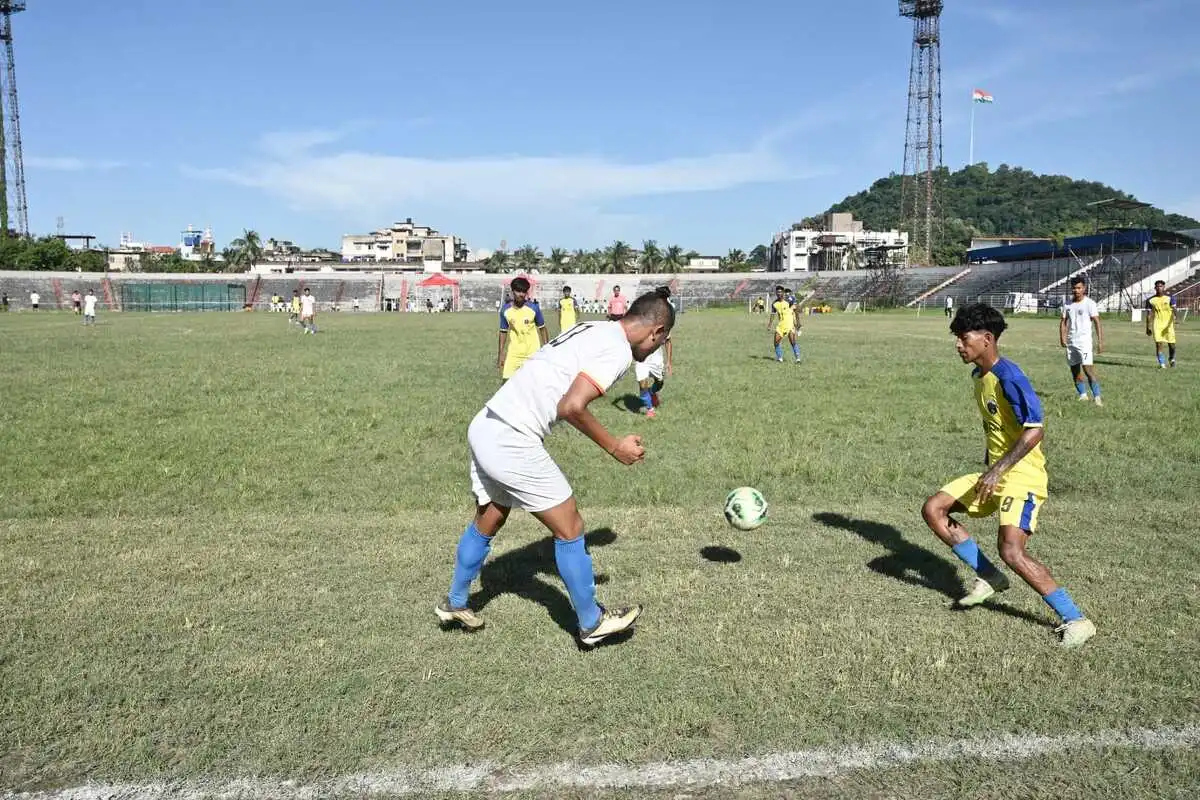 GSA Flags Off B & C Division Football League 2025 at Nehru Stadium in ...