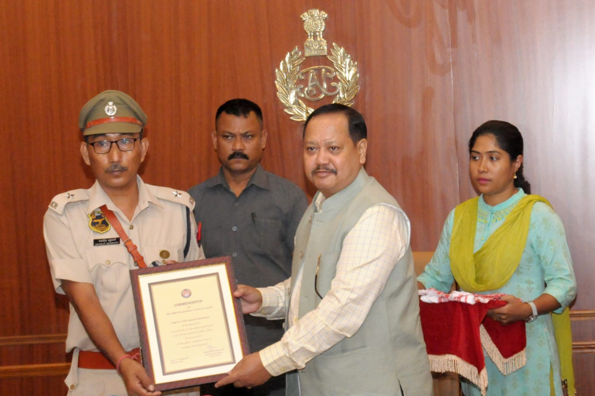 DGP Commendation Award Conferred To Police Officer For Saving Man In Assam